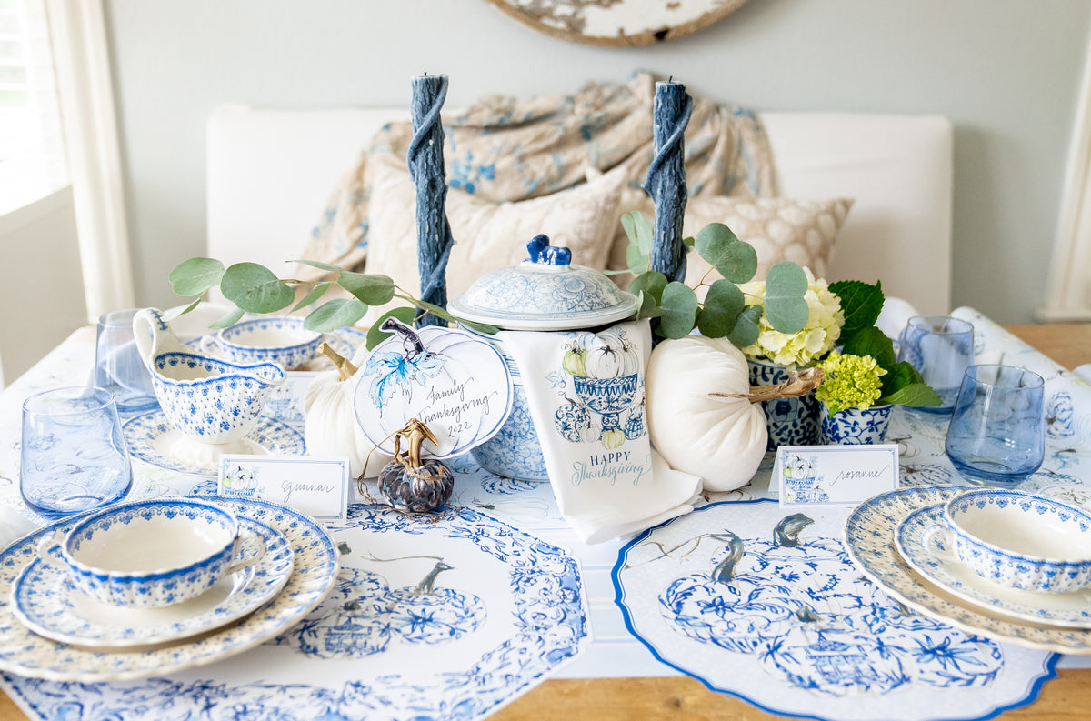 Thanksgiving: Blue & White Table – RosanneBECK Collections