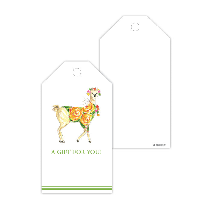A Gift For You! Green Llama Gift Tags – RosanneBECK Collections