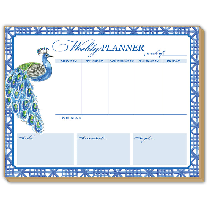Peacock Weekly Planner Luxe Planner – RosanneBECK Collections