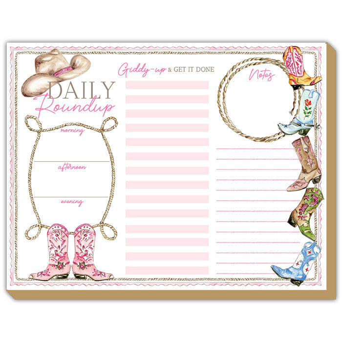 Watercolor Western Boots Weekly Planner – RosanneBECK Collections