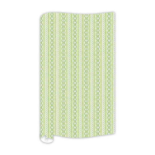 Hand Painted Green Interlocking Pattern Wrapping Paper – RosanneBECK ...