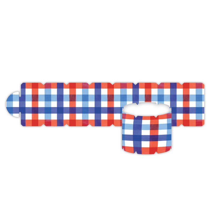 Red white and blue napkin rings store