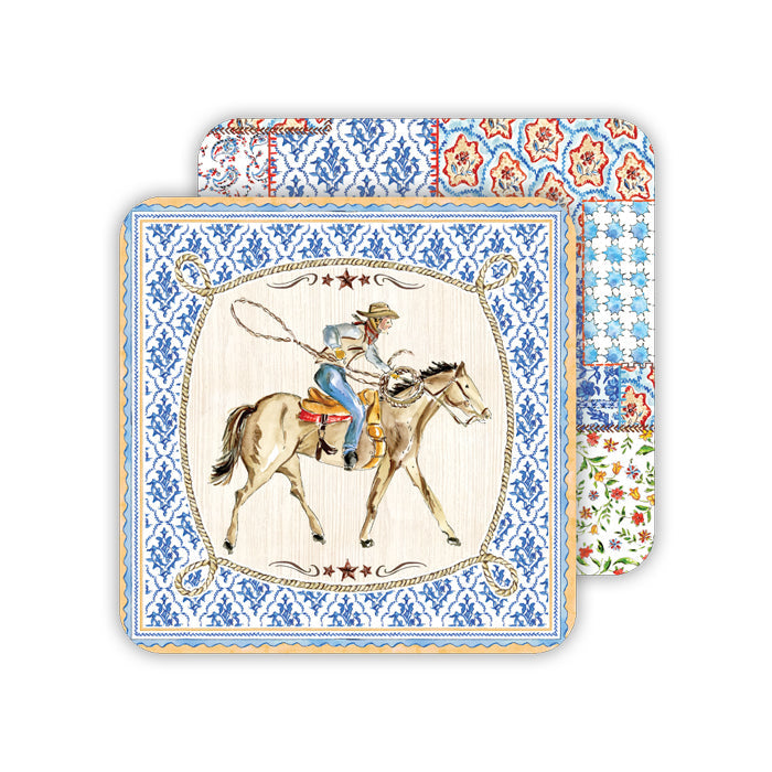 Blue Western Cowboy Paper Coasters – RosanneBECK Collections