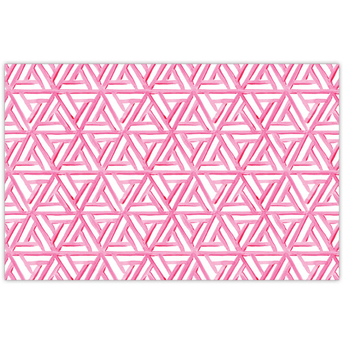 Handpainted Lattice Pink Placemats – RosanneBECK Collections