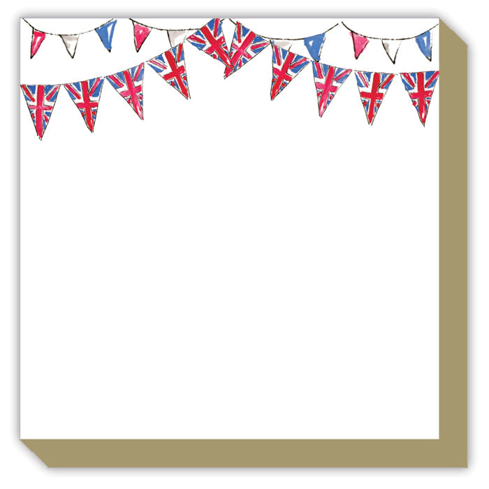 QEII British Flag Banners Luxe Notepad – RosanneBECK Collections