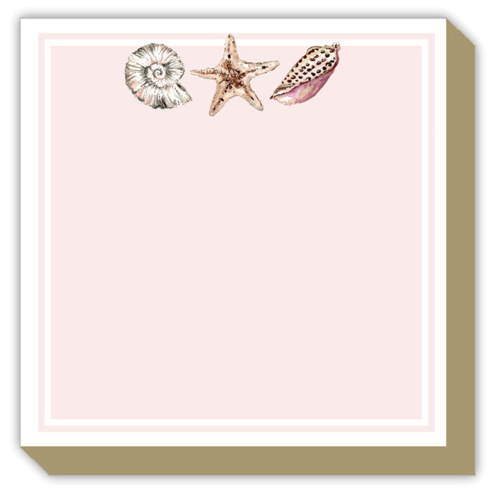 Coastal Seashell Trio Luxe Notepad – RosanneBECK Collections
