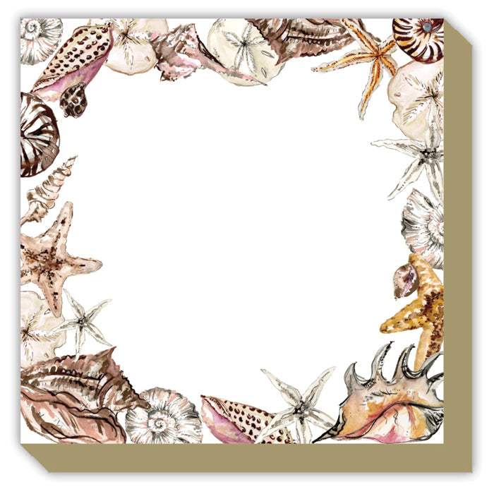 Coastal Seashell Border Luxe Notepad – RosanneBECK Collections