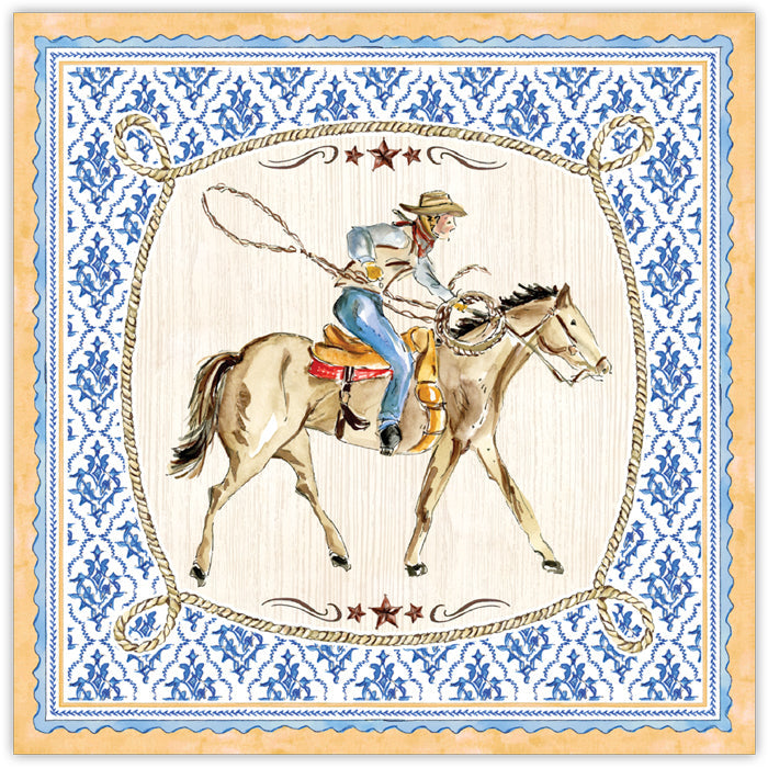 Blue Western Cowboy Square Placemats – RosanneBECK Collections