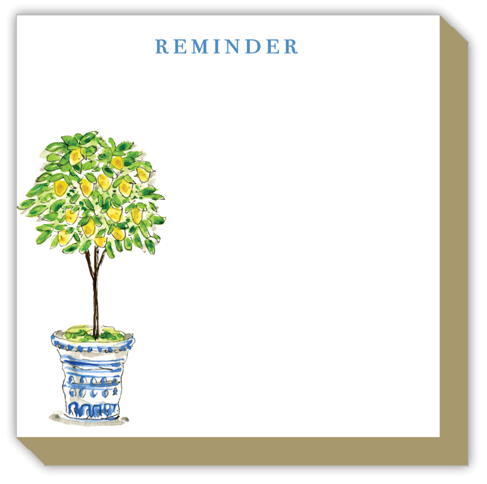 Reminder Lemon Tree Topiary Luxe Notepad – RosanneBECK Collections