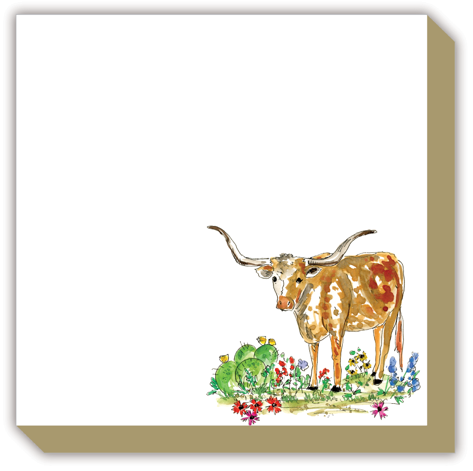 Texas Longhorn Luxe Notepad – RosanneBECK Collections