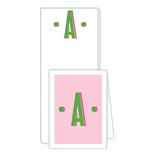 Color Block Monogram A Notepad Note Set – RosanneBECK Collections