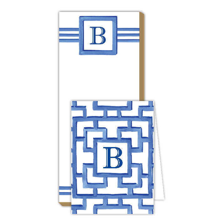 Lattice Monogram B Notepad Note Set – RosanneBECK Collections