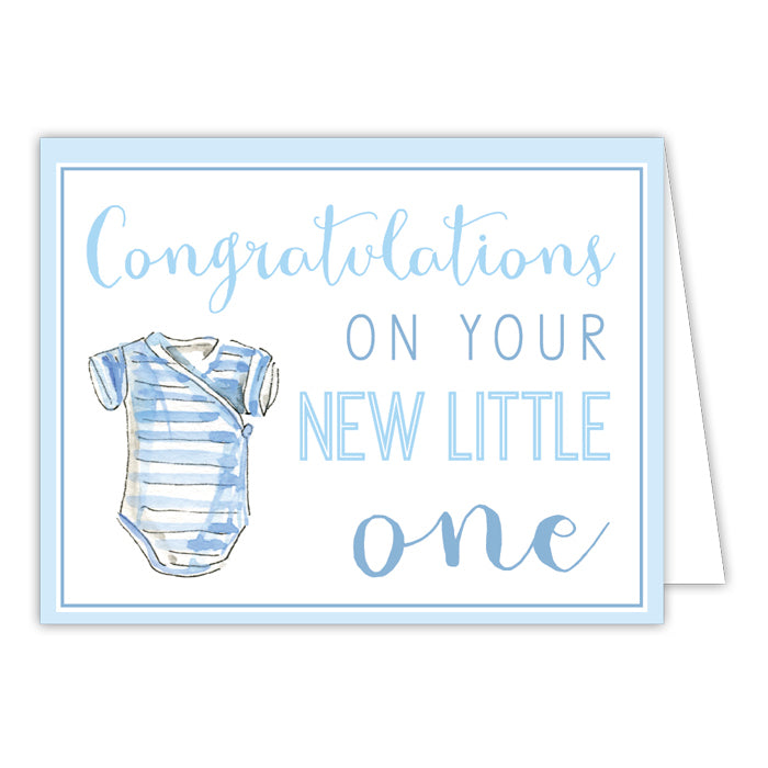 Congratulations on your new Little One Small Folded Greeting Card ...