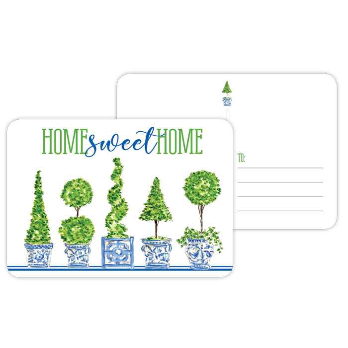 Home Sweet Home Topiaries Postcard – RosanneBECK Collections