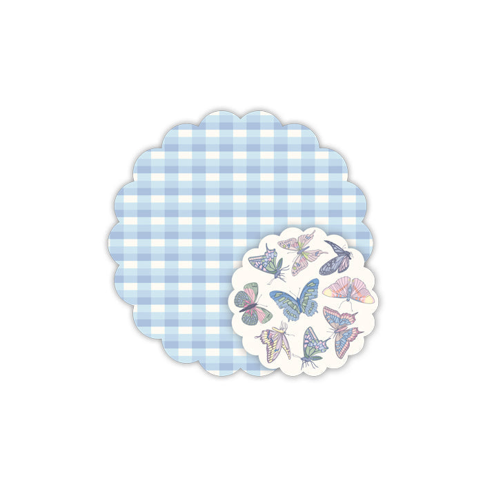 Caitlin Wilson French Blue Plaid & Butterflies Doily Set – RosanneBECK ...